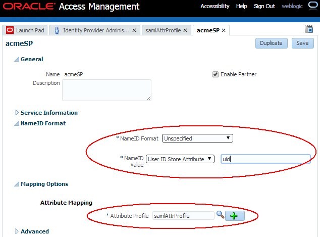 예 - OAM 및 IdP를 사용하여 속성 전송