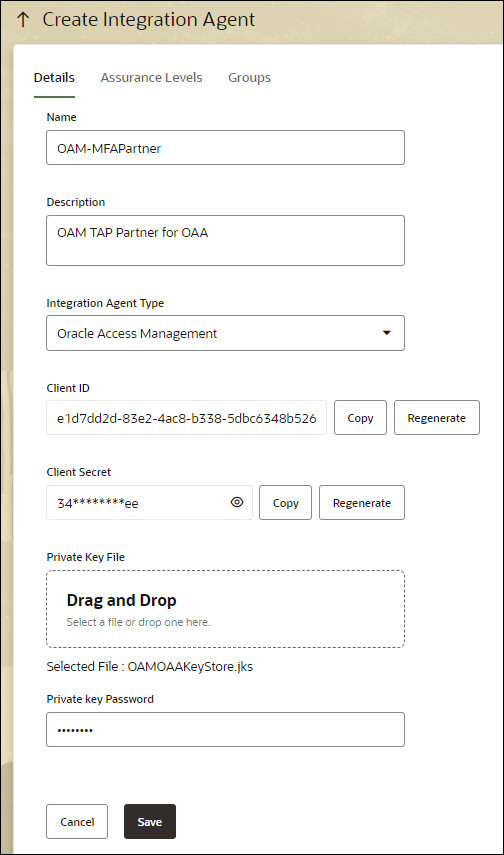 Oracle Access Management와 Oracle Advanced Authentication 통합