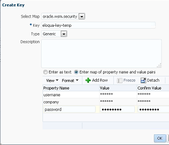 Creating the CSF Key for the Eloqua Cloud Adapter in Oracle Enterprise Manager Fusion Middleware ...
