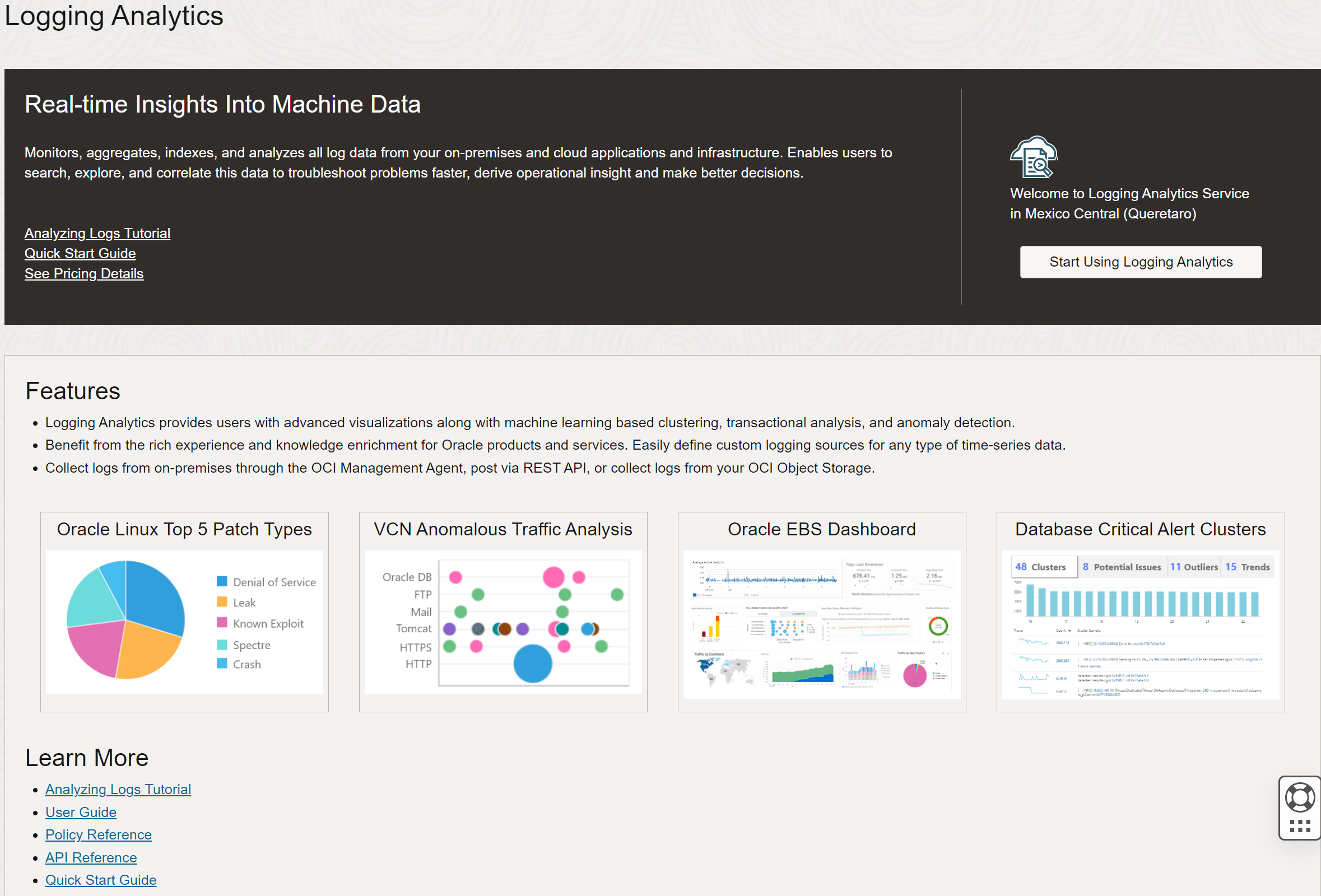 OCI Logging Analytics: Configurar Coleta Contínua de Logs