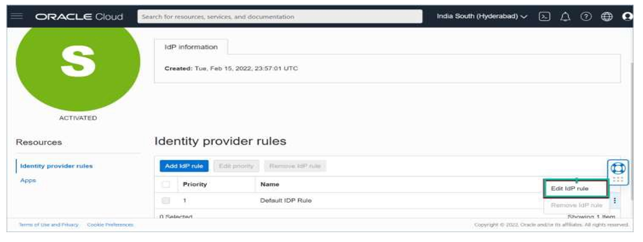 Configure a federação e o provisionamento de usuários entre o Oracle ...