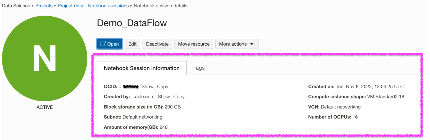 Execute suas análises no OCI Data Flow usando o notebook interativo OCI Data Science