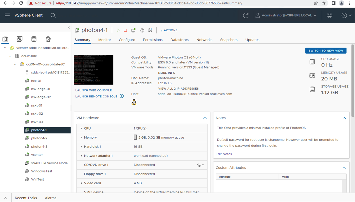 Proteja suas cargas de trabalho do Oracle Cloud VMware Solution com o Oracle Cloud ...