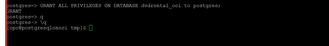 使用 Postgresql 将数据从内部部署 Postgresql 数据库迁移到 Oci 数据库 9664