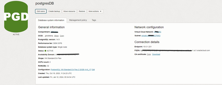 使用 Postgresql 将数据从内部部署 Postgresql 数据库迁移到 Oci 数据库 9329