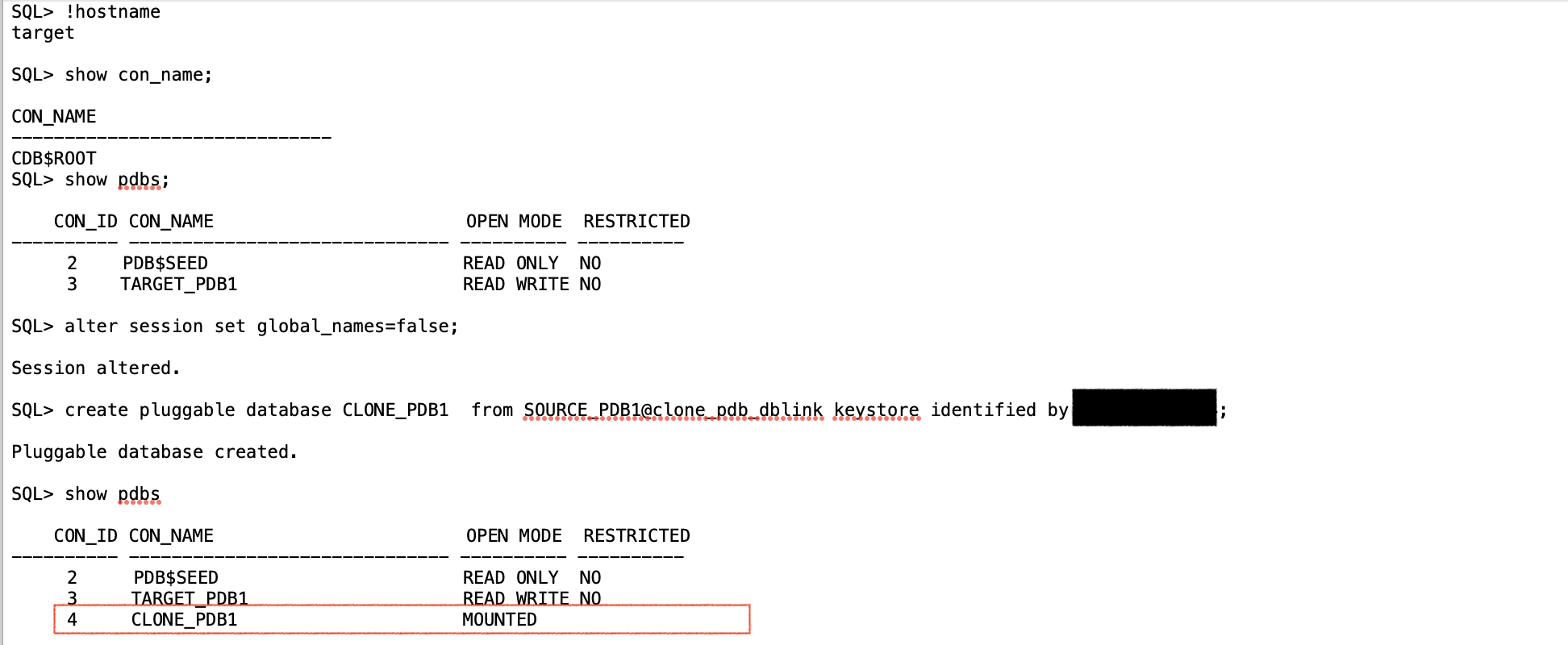 使用数据库链接在 Oracle Base Database Service 中的数据库系统之间远程克隆可插入数据库