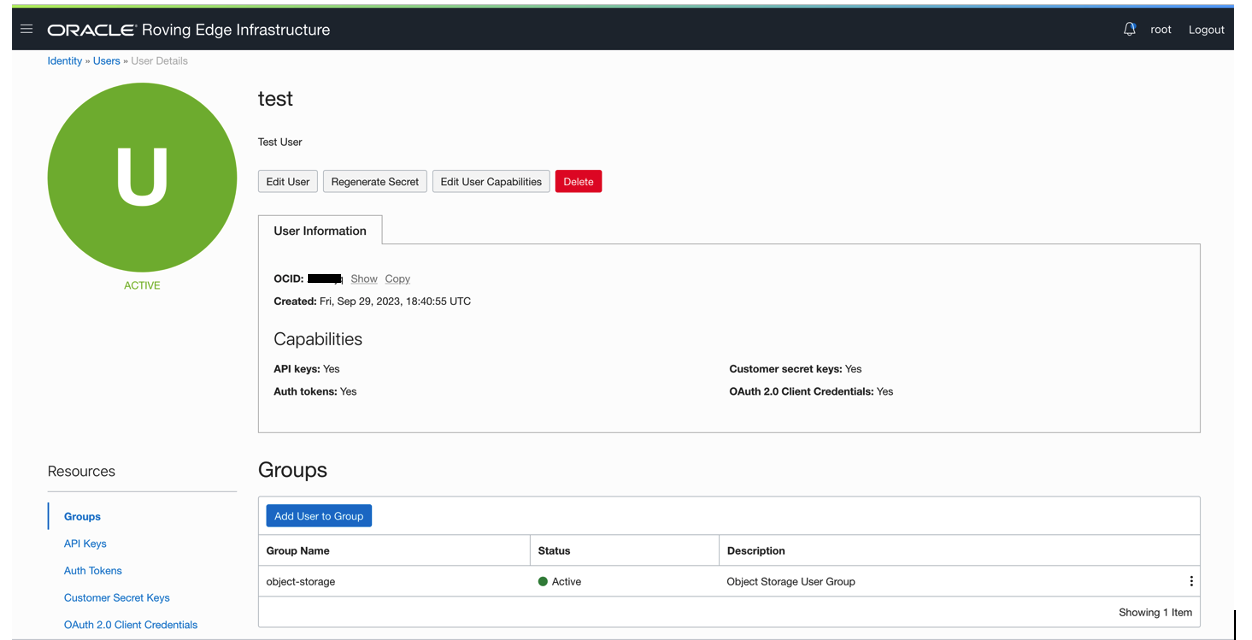 使用 Oracle Roving Edge Infrastructure Object Storage 利用檔案瀏覽從屬端