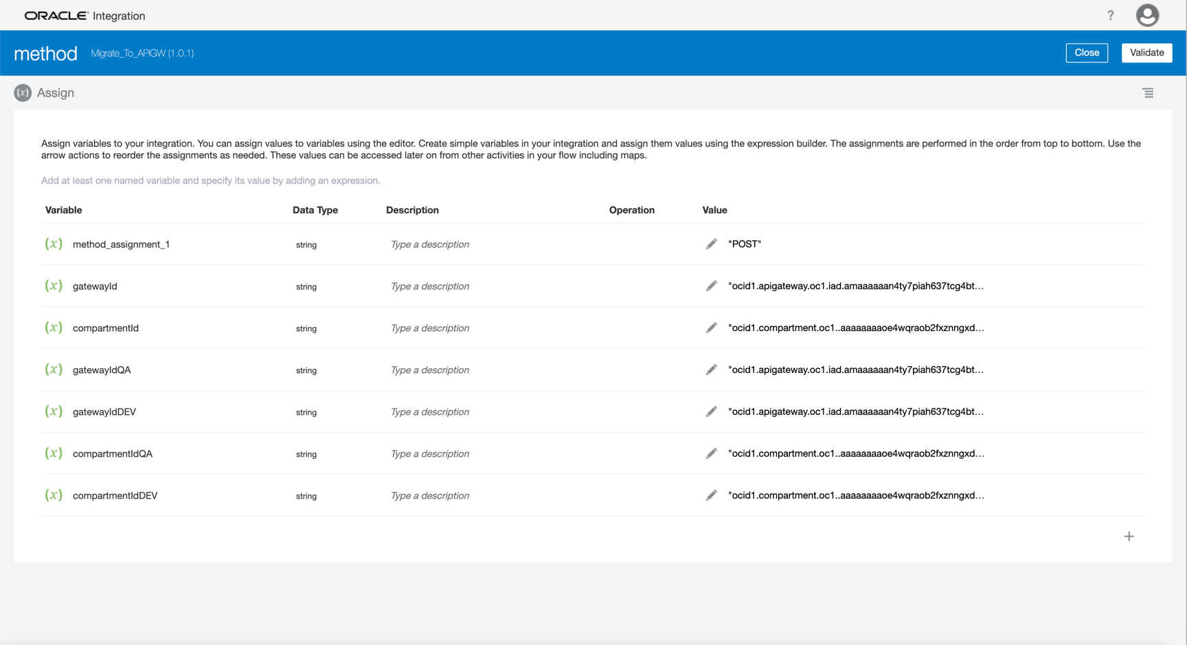 使用 Oracle Integration 將 Api 移轉至 Oracle Cloud Infrastructure Api Gateway