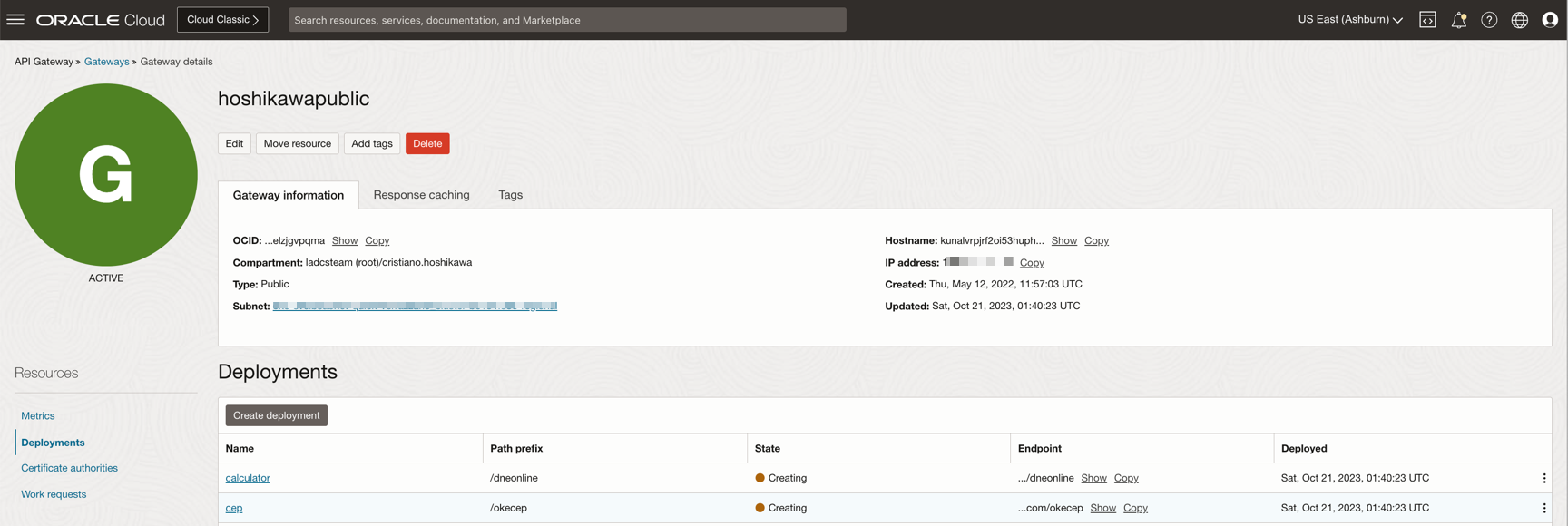 使用 Oracle Integration 將 Api 移轉至 Oracle Cloud Infrastructure Api Gateway