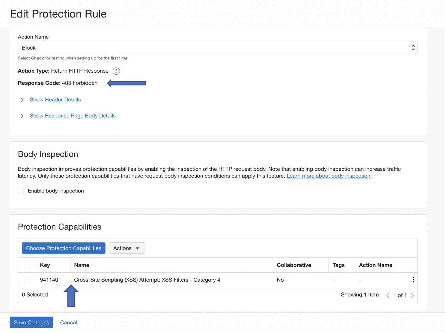 將 Oracle Cloud Infrastructure Web Application Firewall 保護新增至彈性負載平衡器