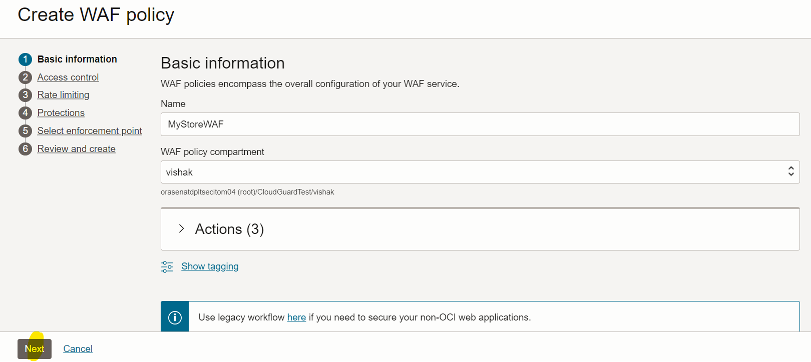 使用 Oracle Cloud Infrastructure Load Balancer 與區域 Web 應用程式防火牆保護企業內部部署 ...