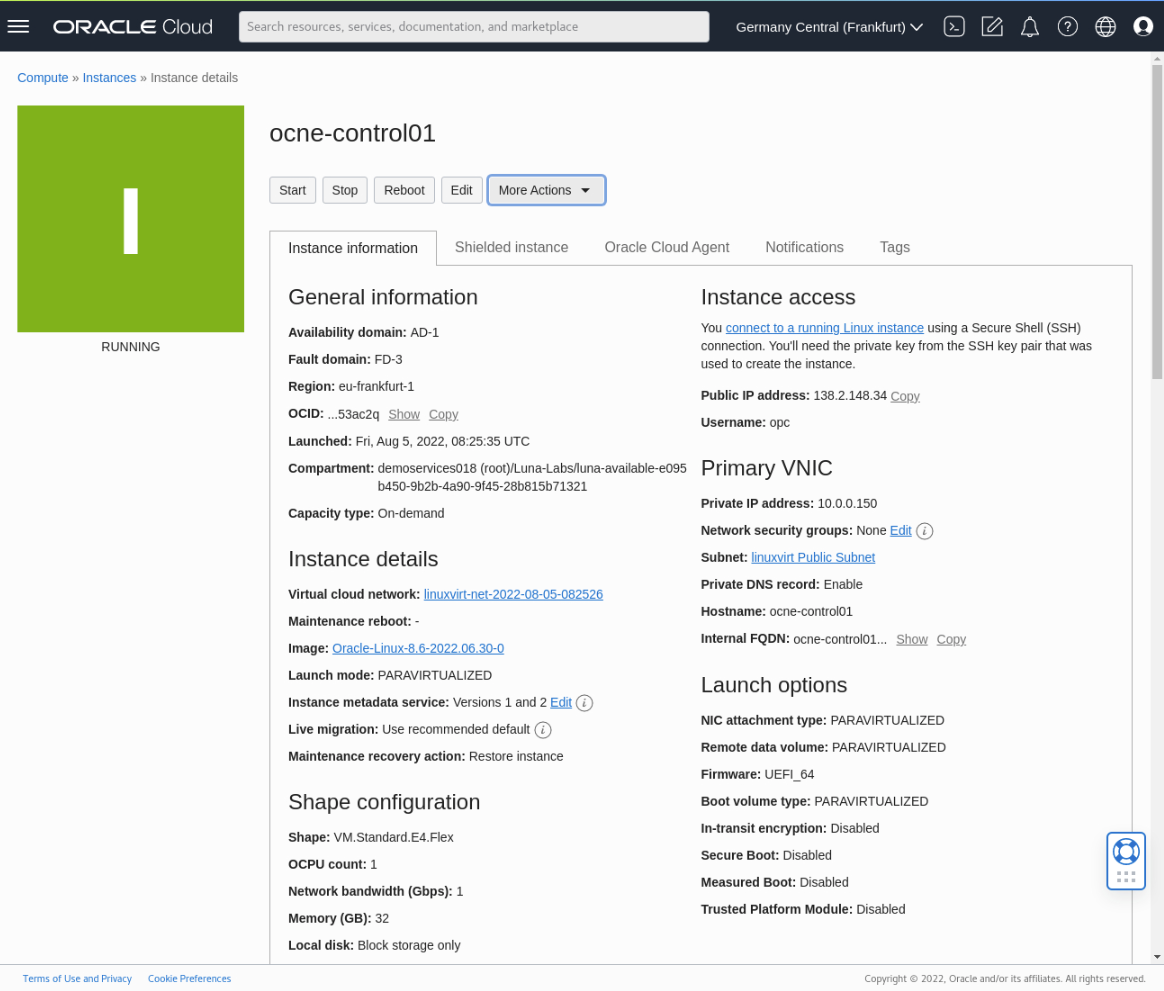 使用 Oracle Cloud Native Environment 部署外部負載平衡器