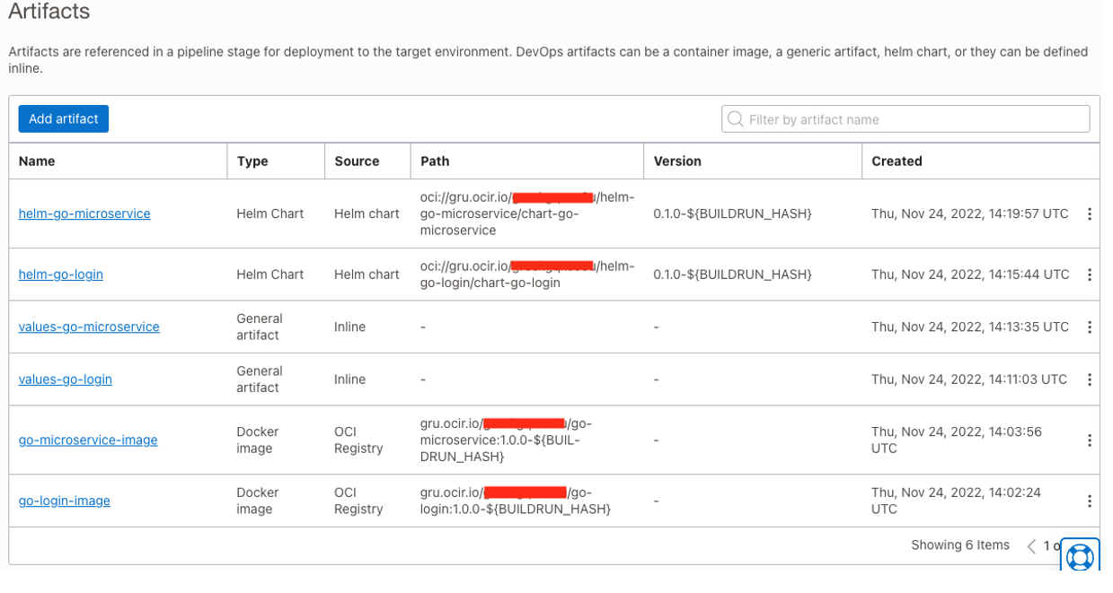 建立 OCI DevOps 管線以建立及部署 Golang 微服務